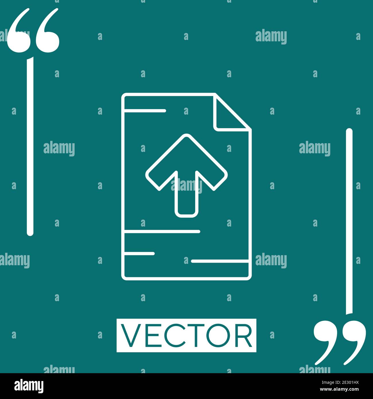 file submit vector icon Linear icon. Editable stroke line Stock Vector ...