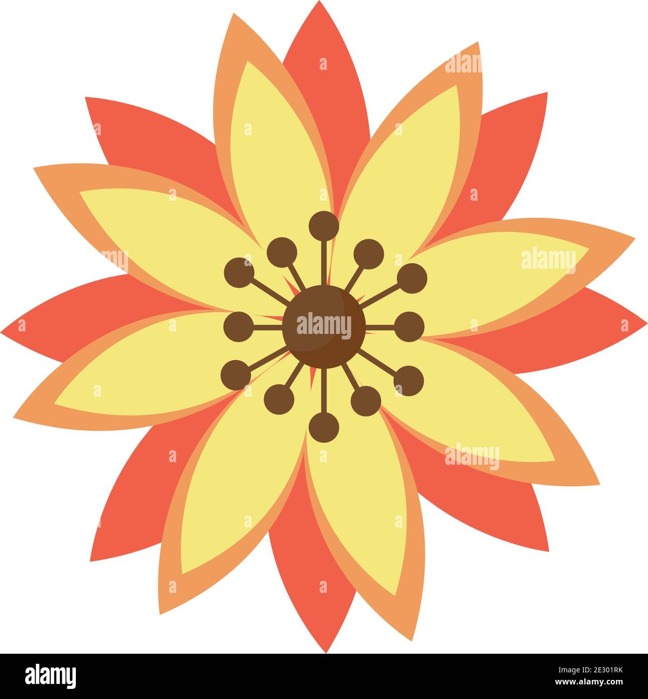 yellow flower garden plant decoration icon Stock Vector Image & Art - Alamy