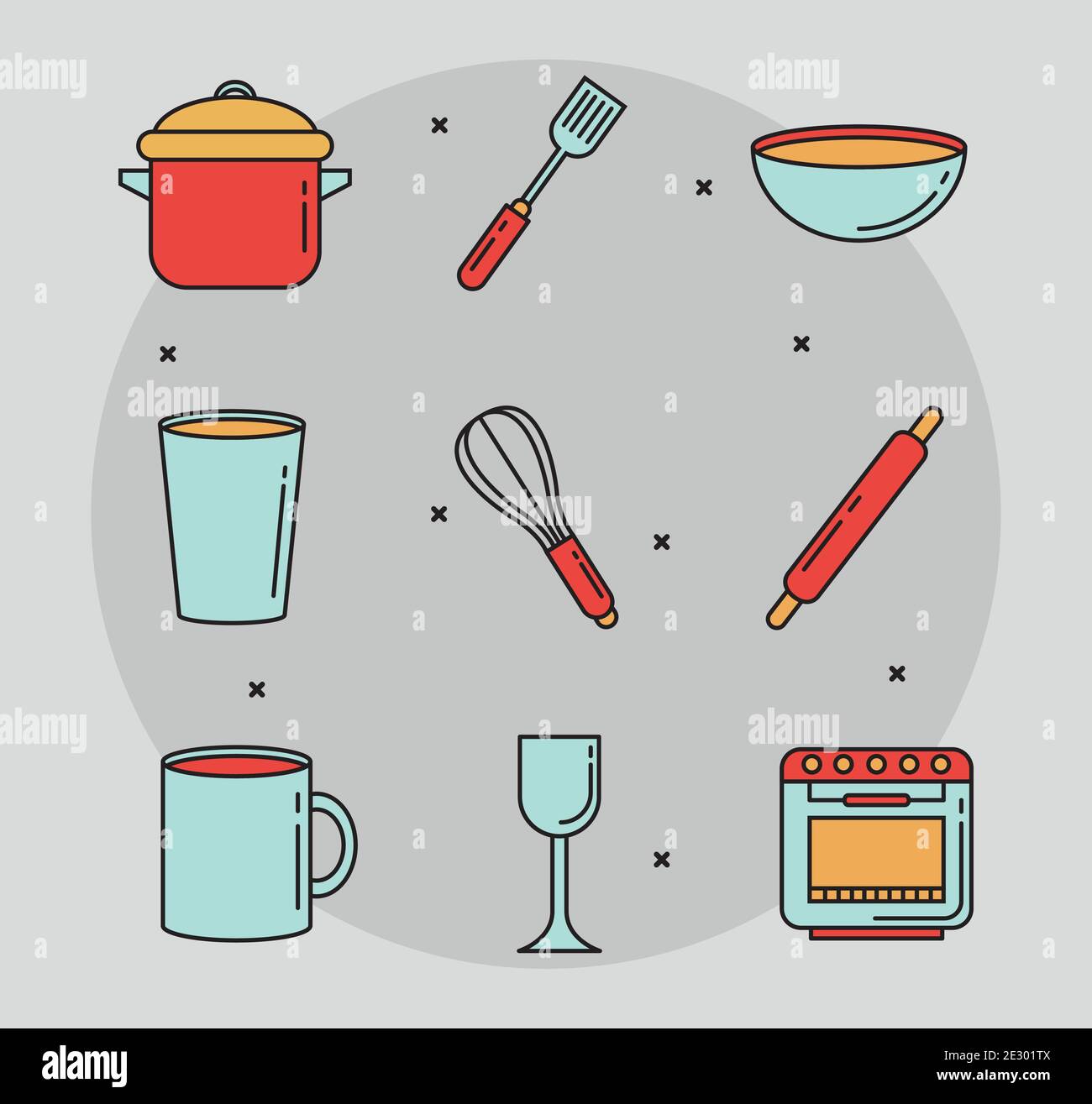 Cutleries utensils Stock Vector Images - Alamy