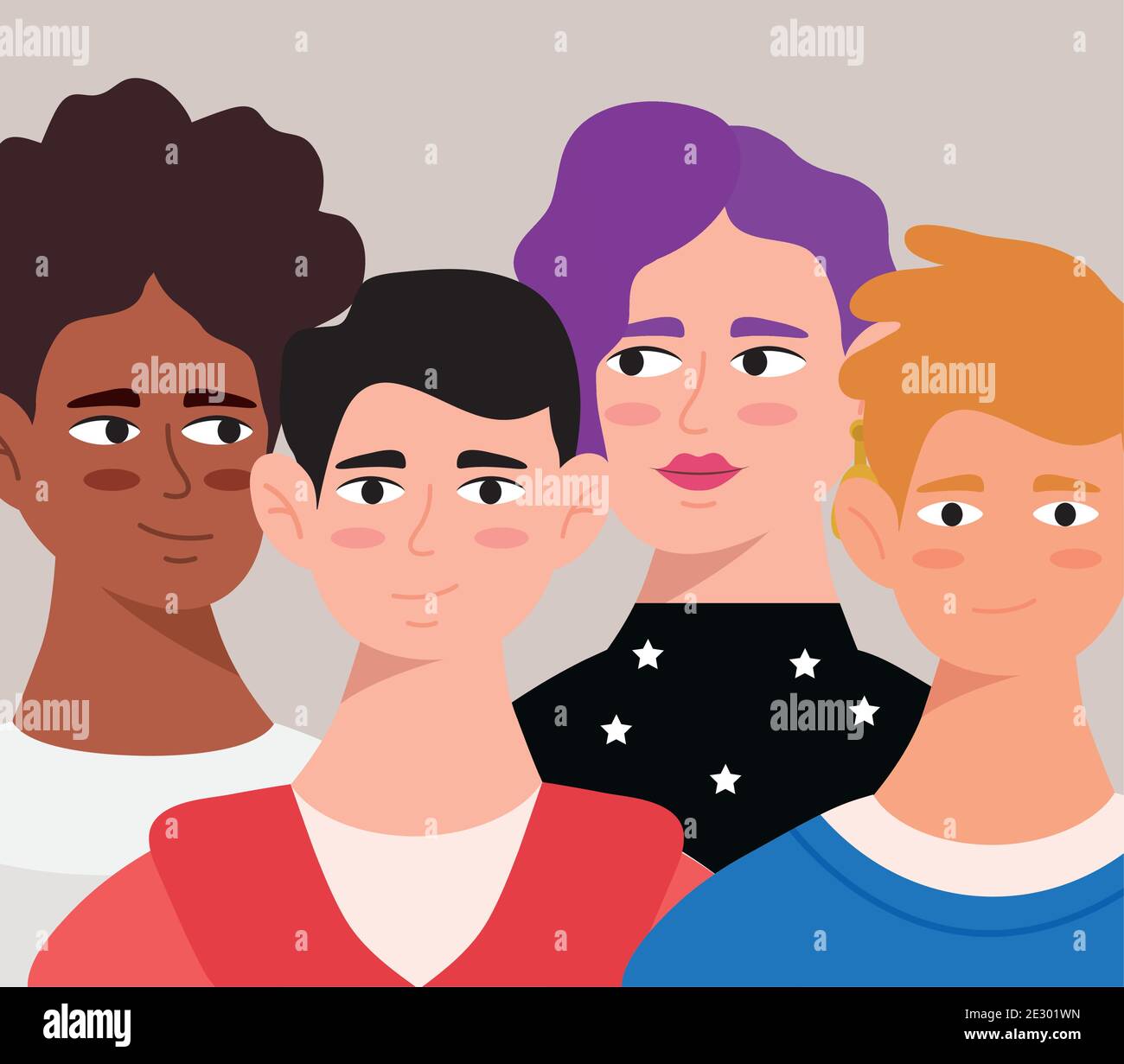 4 persons Stock Vector Images - Alamy