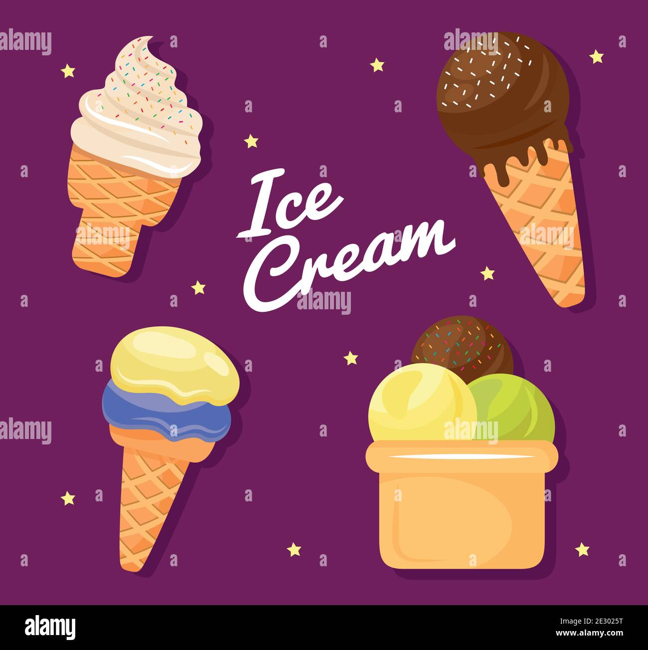 4 flavors Stock Vector Images - Alamy