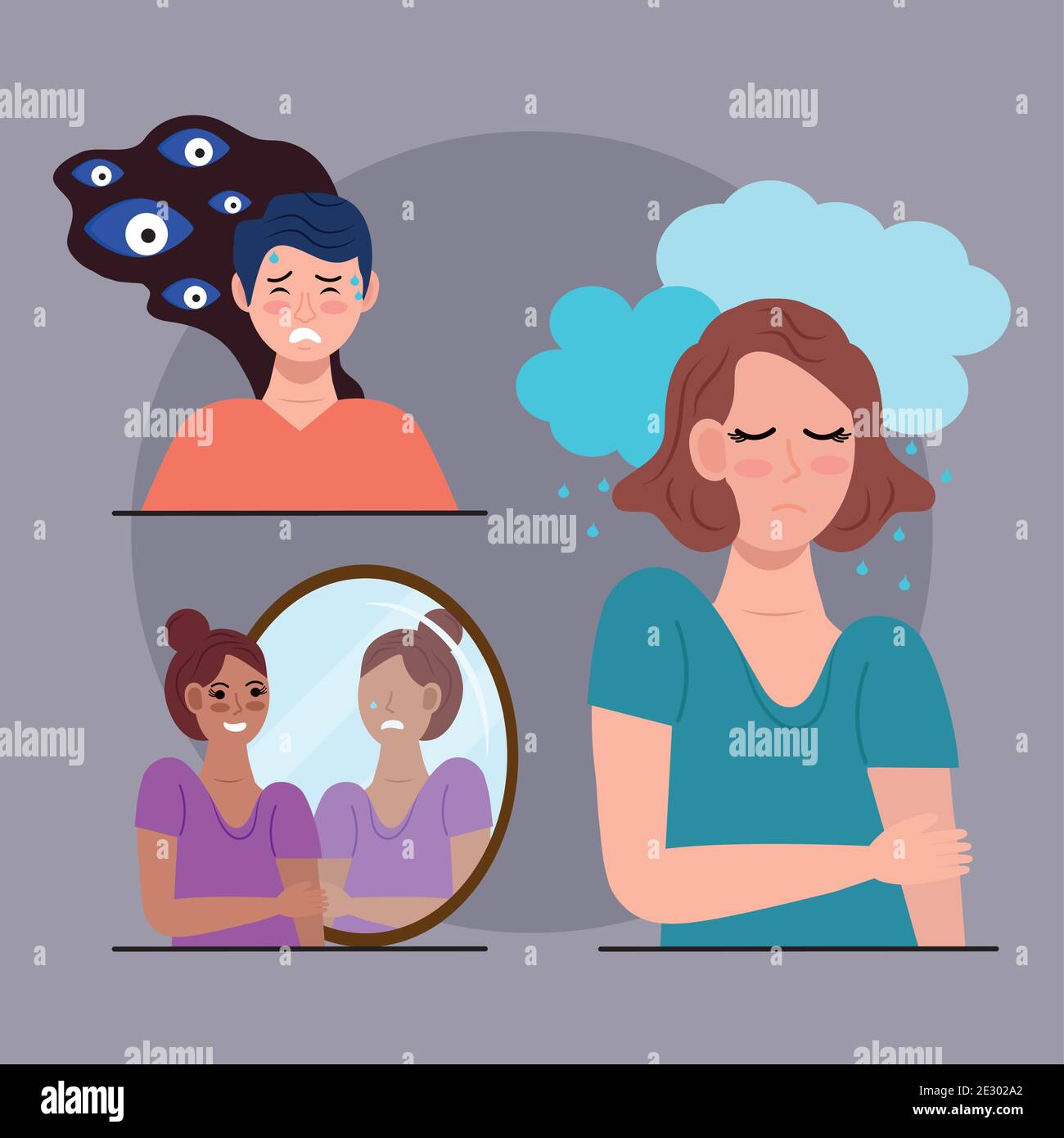 Breakdown group of people Stock Vector Images - Alamy