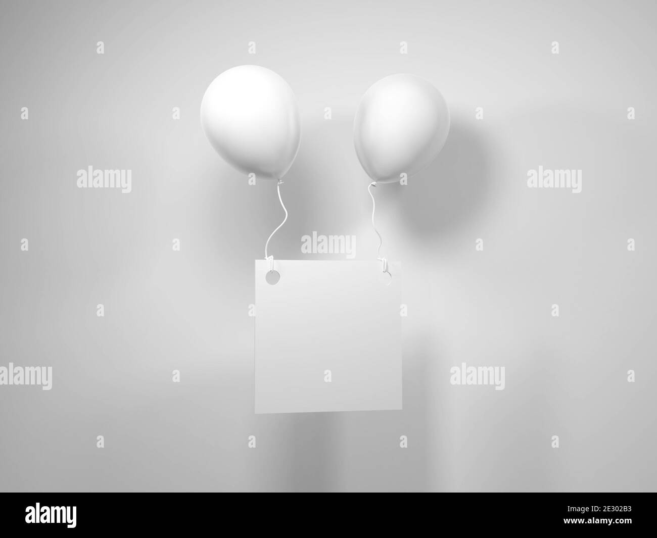 Realistic Balloon Mockup Template Stock Photo - Alamy