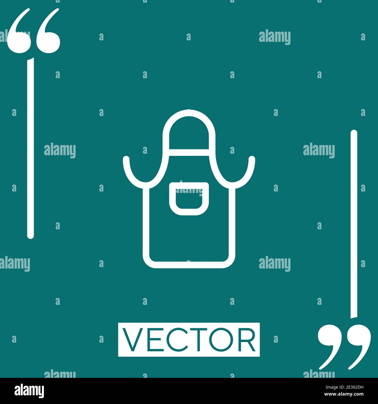 apron vector icon Linear icon. Editable stroke line Stock Vector Image ...