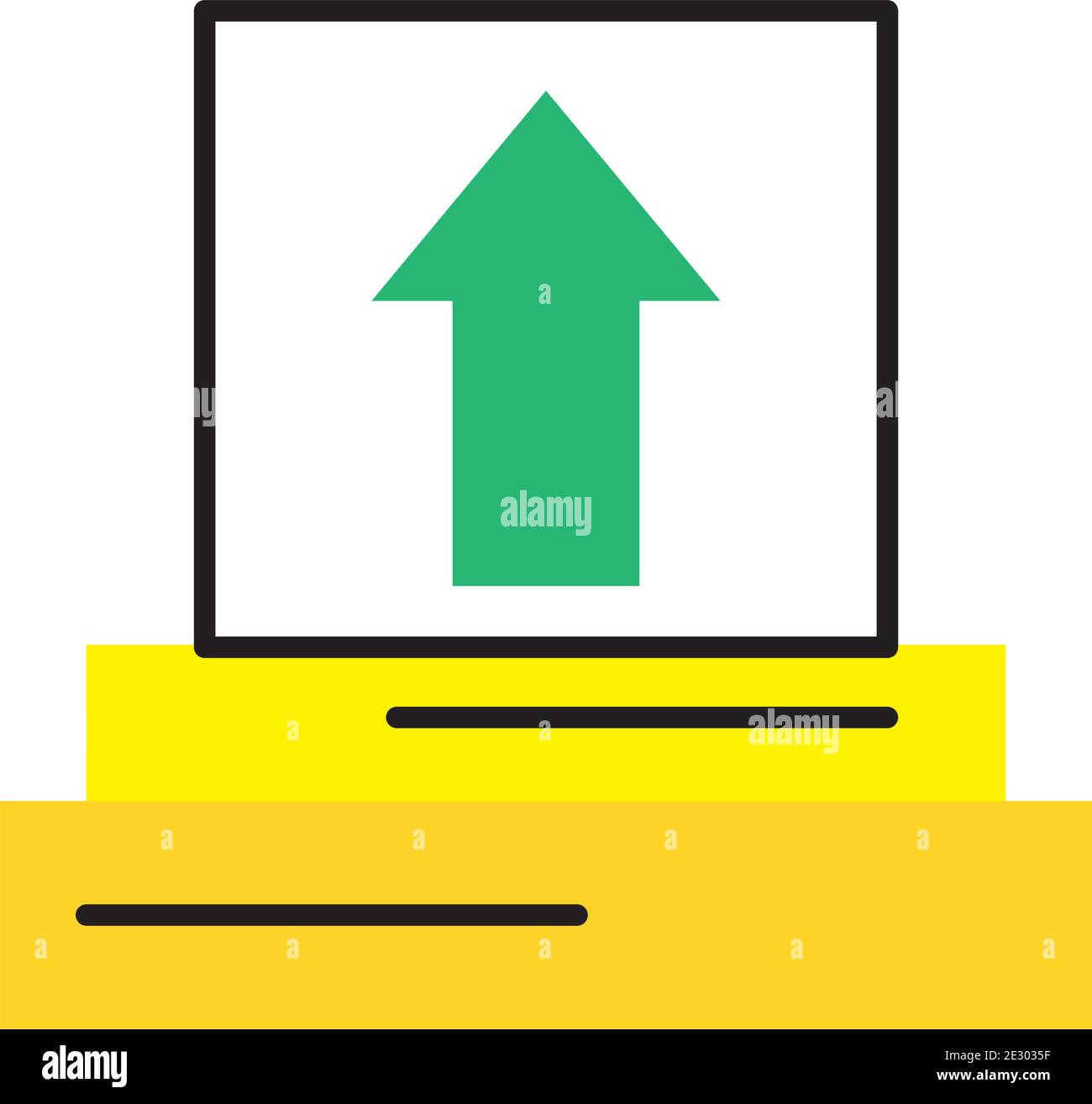arrow up signal half line style icon Stock Vector Image & Art - Alamy