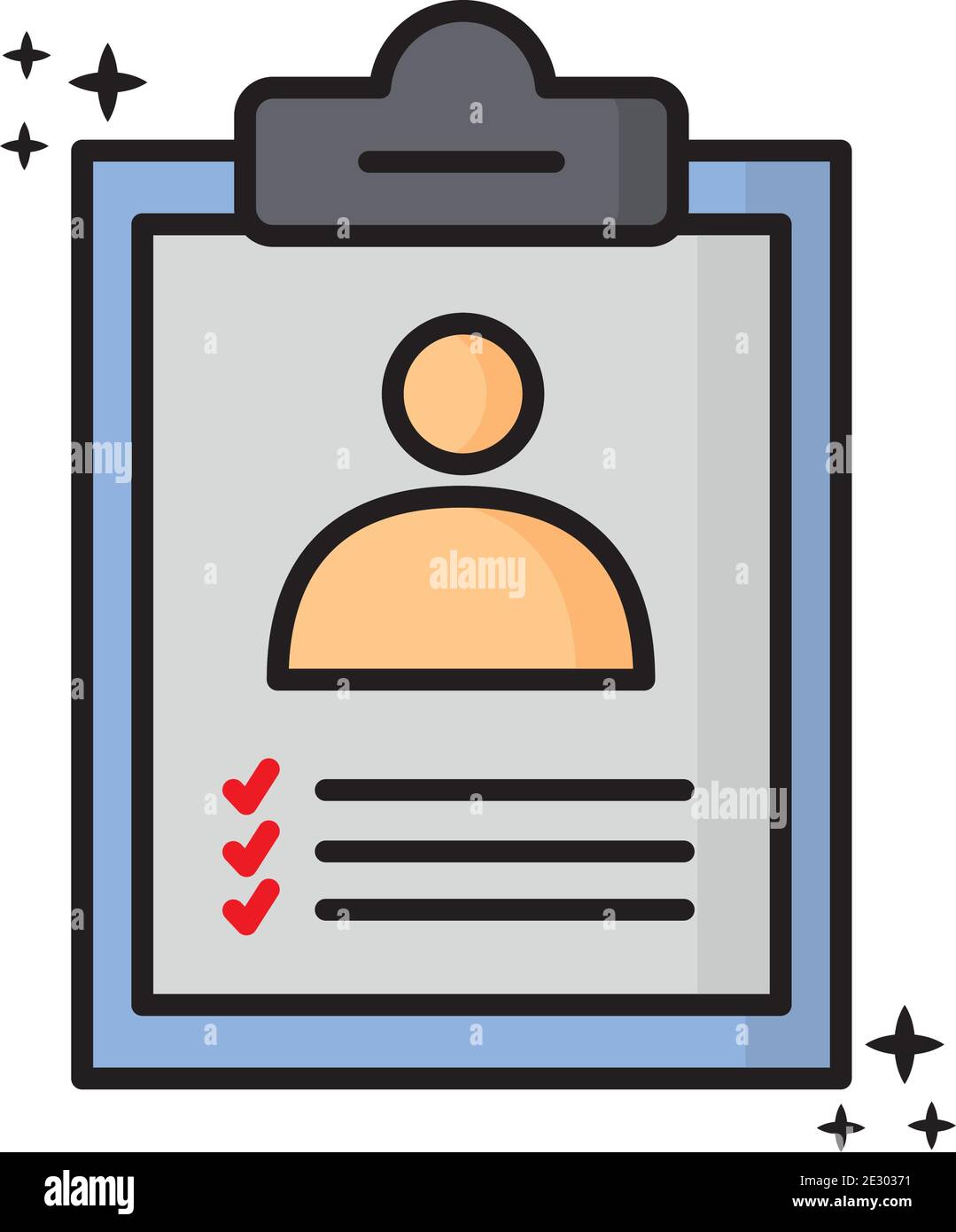 avatar user profile in checklist icon Stock Vector Image & Art - Alamy