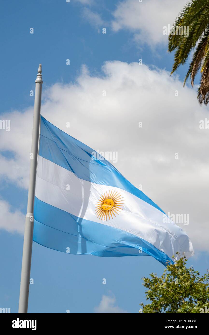 Argentine Flag; Bandera de Argentina Stock Photo - Alamy