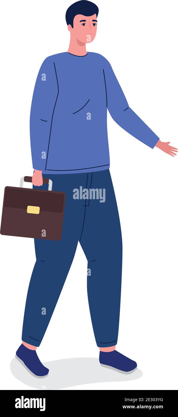 Character business man suit portfolio hi-res stock photography and ...