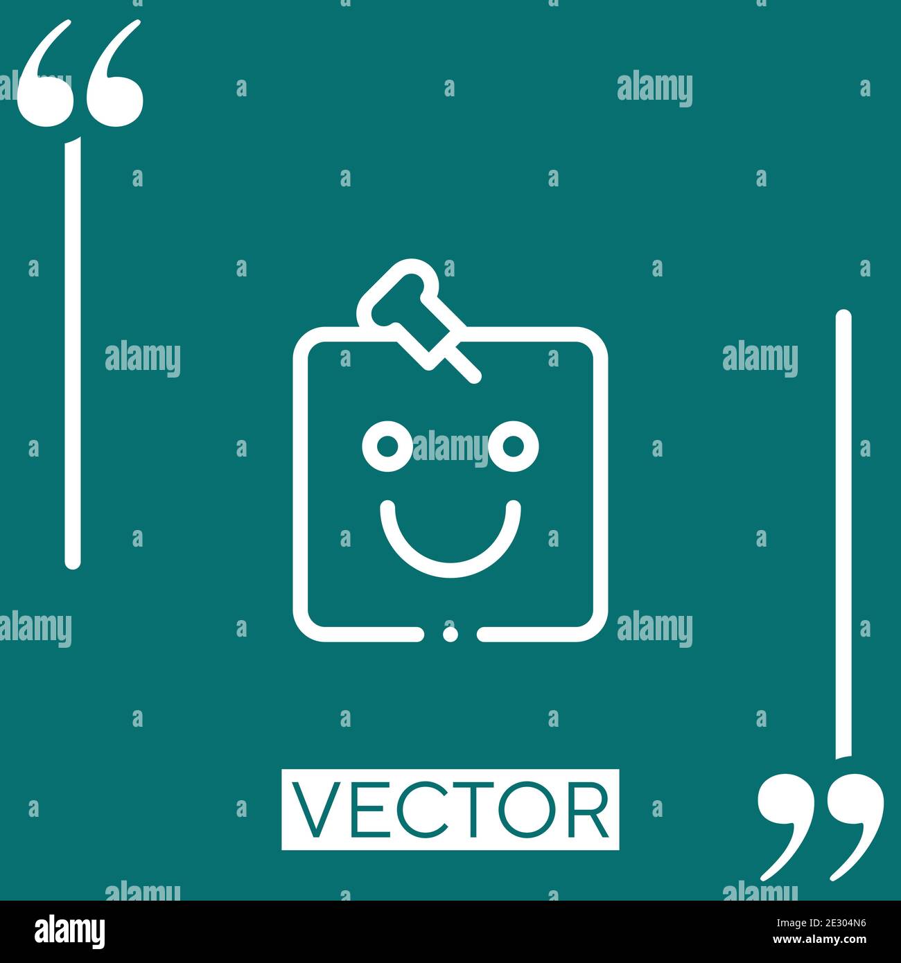 sticky notes vector icon Linear icon. Editable stroke line Stock Vector ...