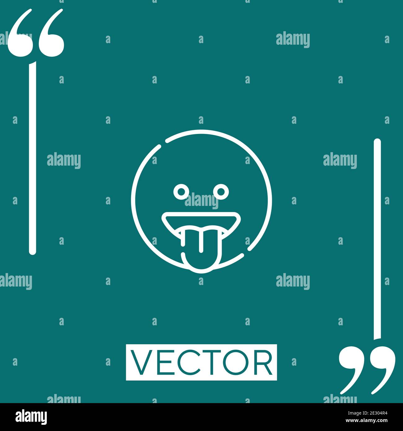 tongue out vector icon Linear icon. Editable stroke line Stock Vector ...