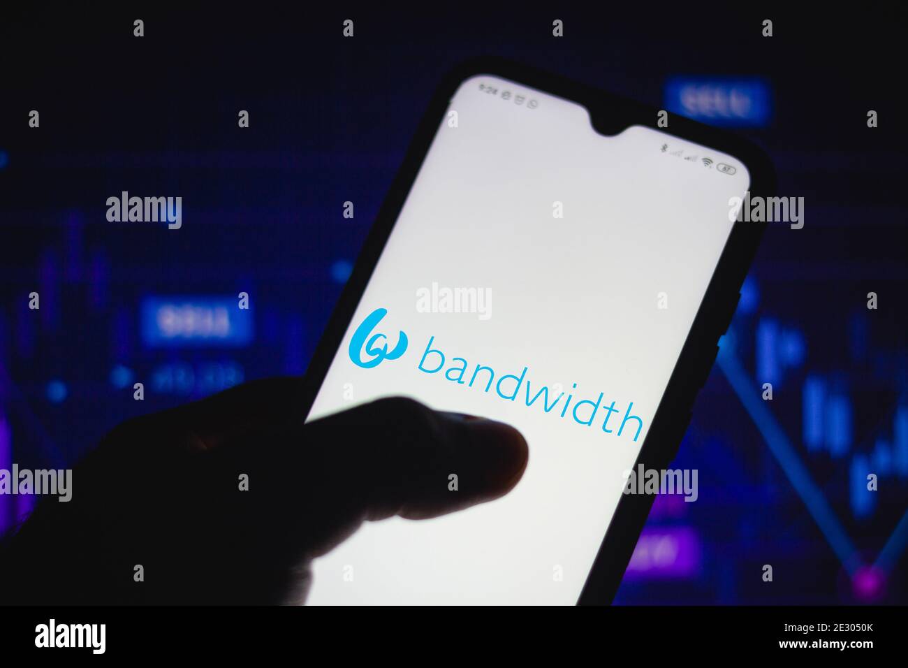 Brazil. 15th Jan, 2021. In this photo illustration the Bandwidth logo ...
