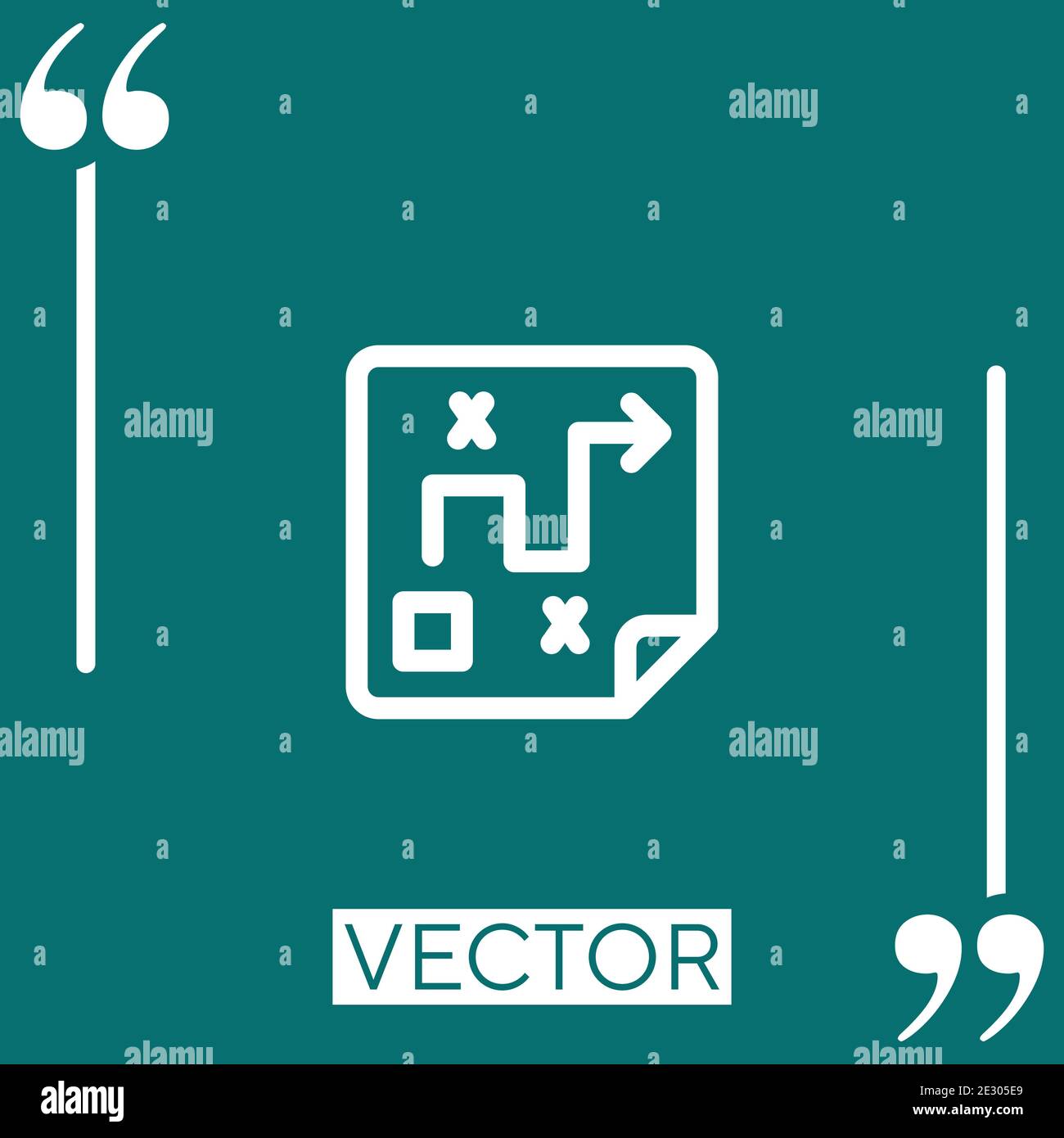 strategic plan vector icon Linear icon. Editable stroked line Stock ...