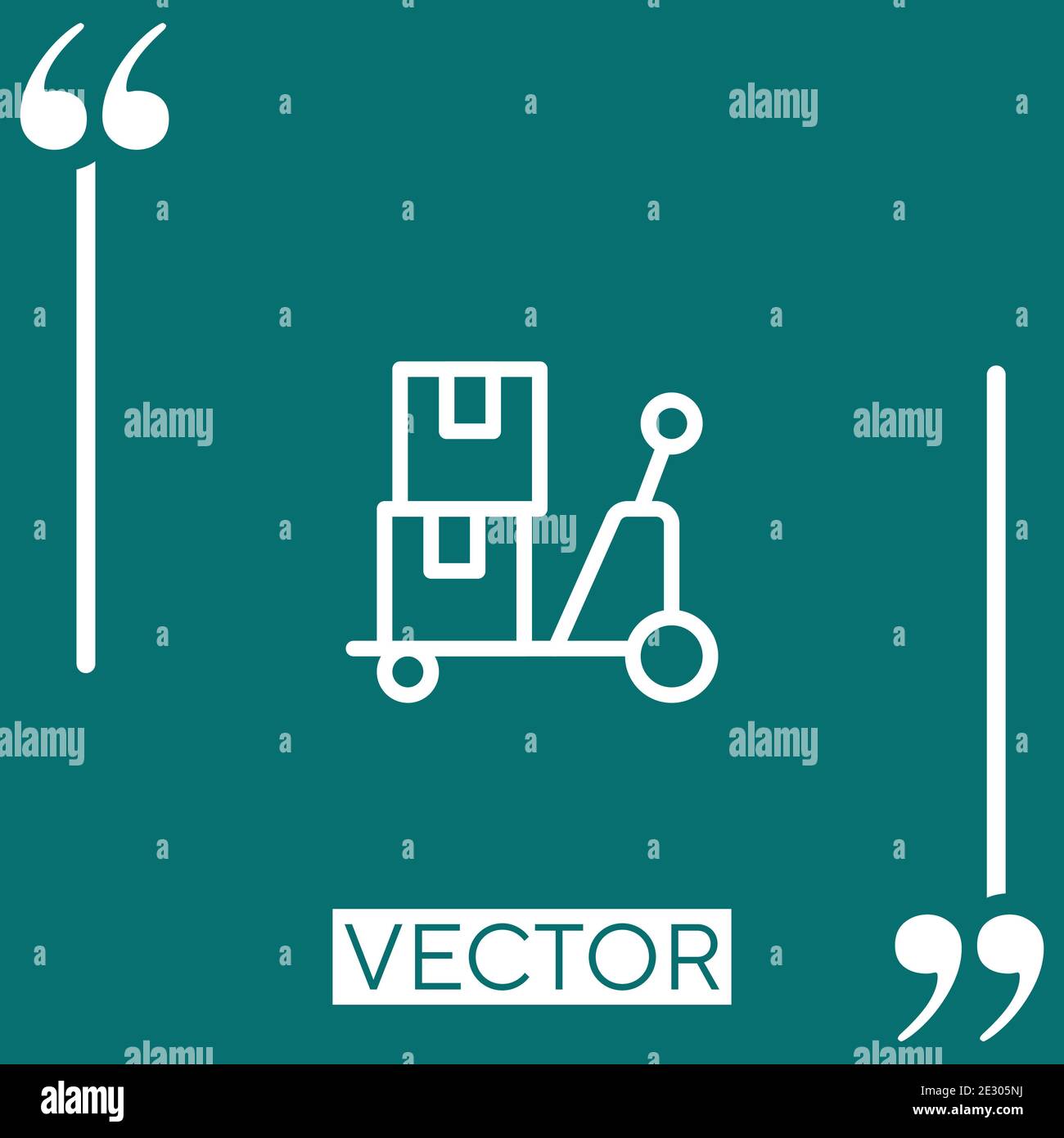 load vector icon Linear icon. Editable stroke line Stock Vector Image ...