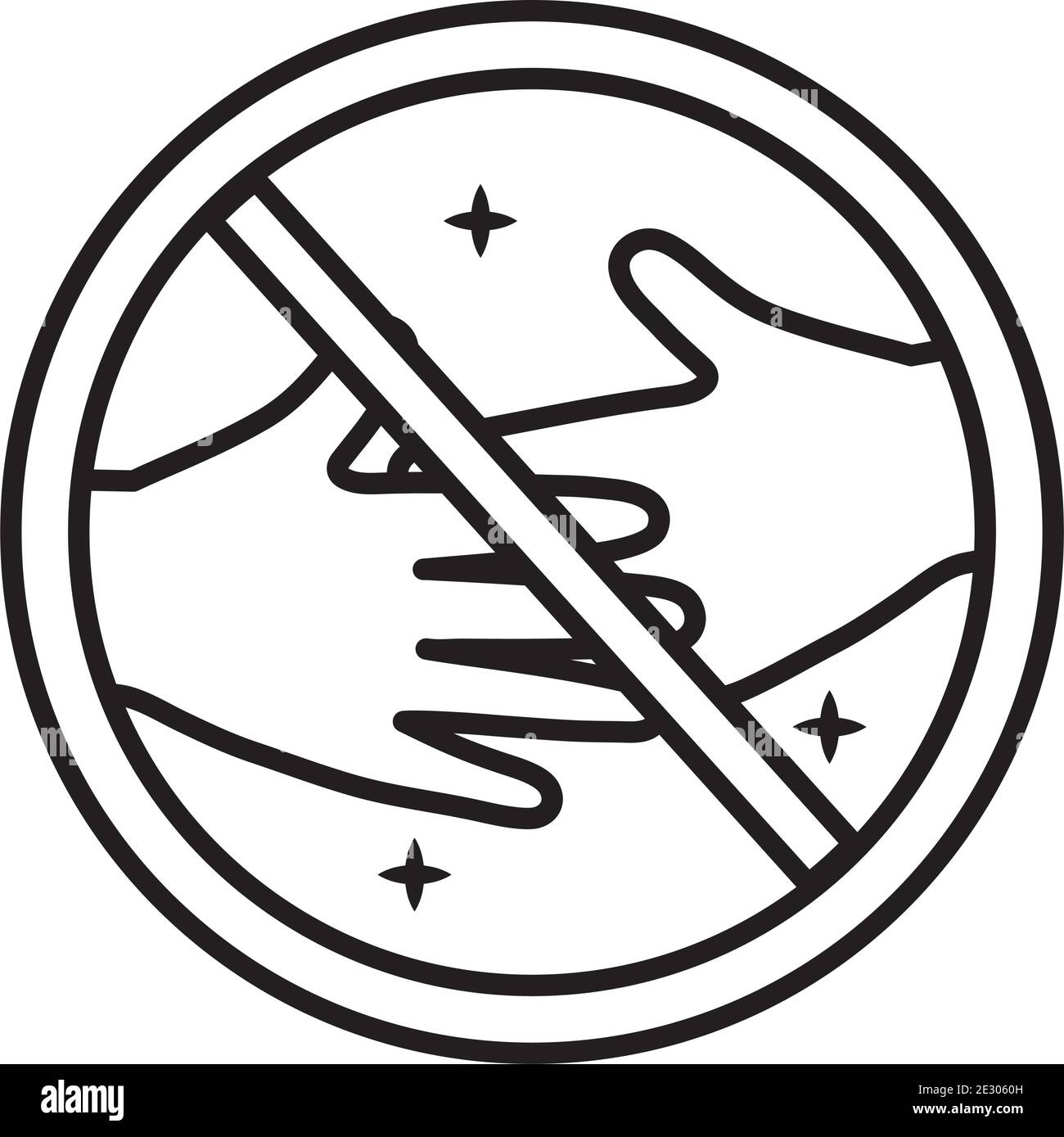 Avoid contact pictogram Black and White Stock Photos & Images - Alamy