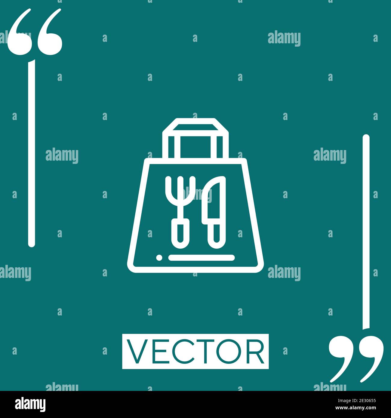 takeaway vector icon Linear icon. Editable stroke line Stock Vector ...