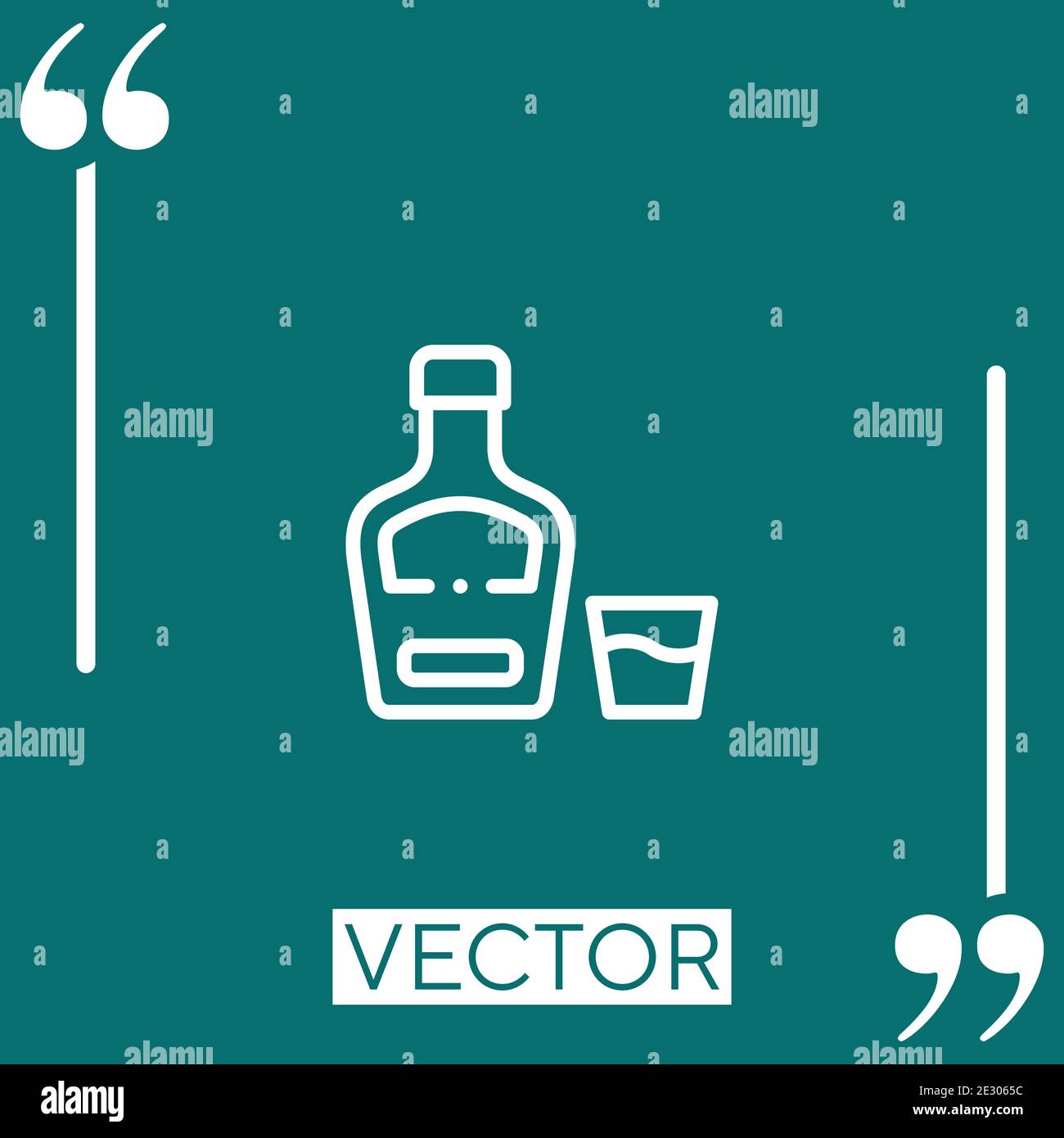 whisky vector icon Linear icon. Editable stroke line Stock Vector Image ...