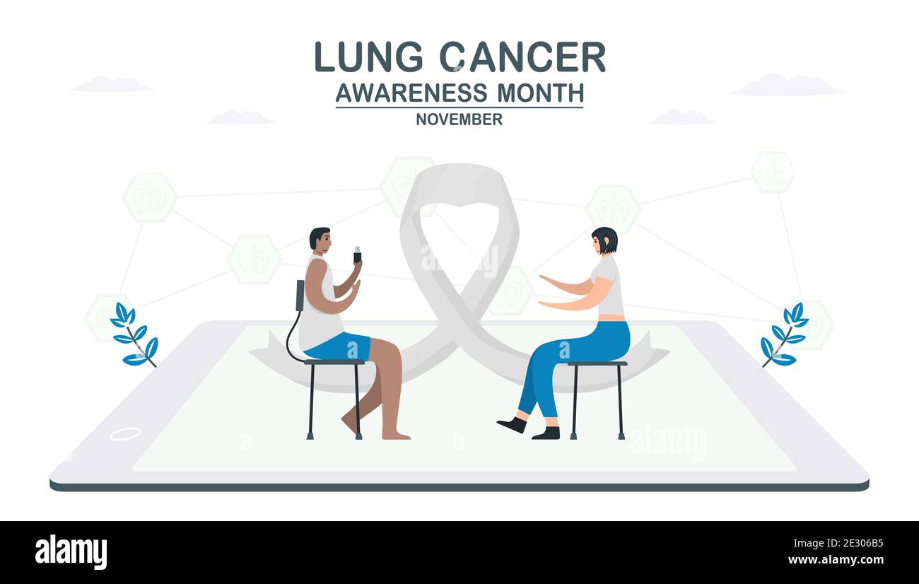 Lung cancer awareness month, November. Community about lung cancer ...