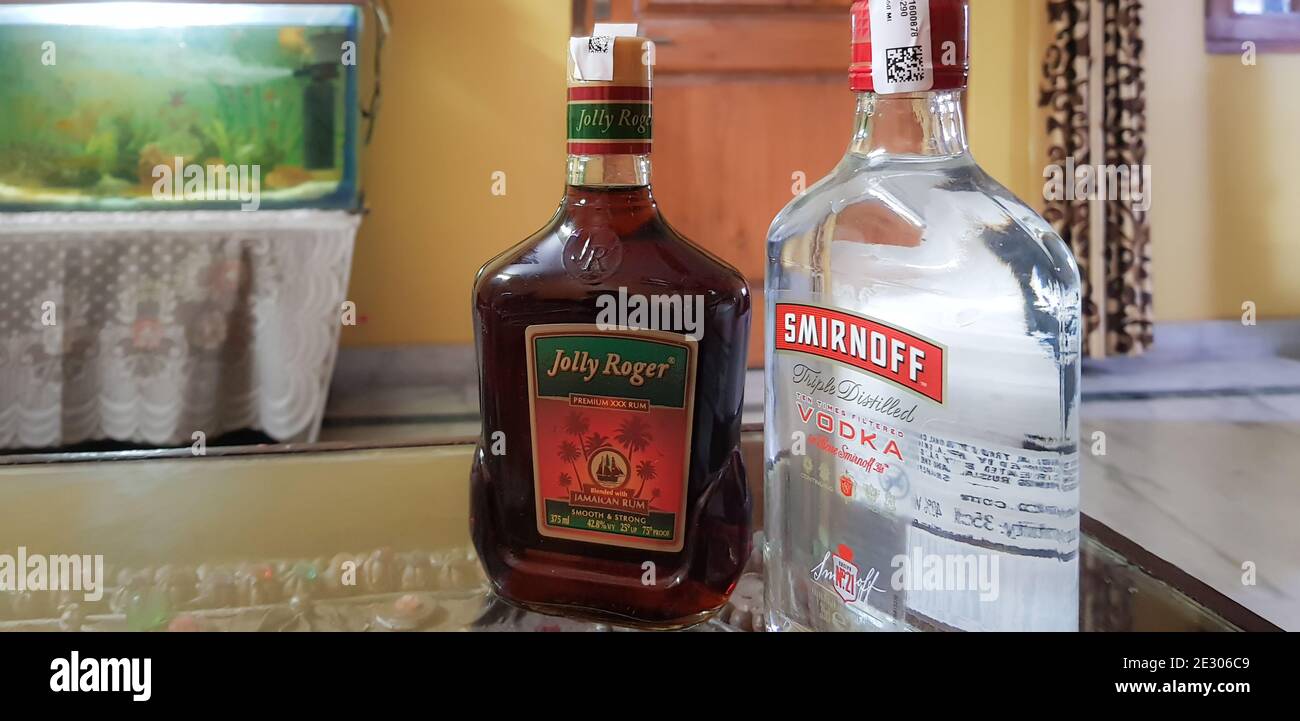 Team to beat the Chilling Rum and Vodka Stock Photo - Alamy