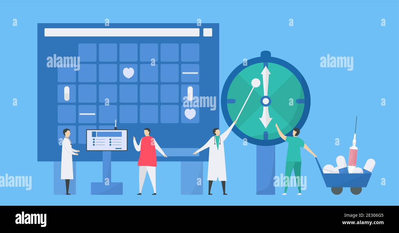 Time planning for appointment with doctor. Medical checkup of heart ...