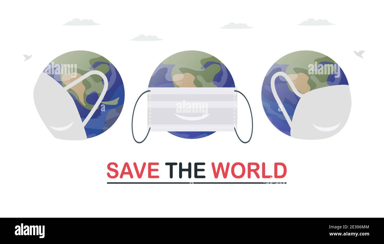 World mask days during the COVID-19 pandemic. Saving people life ...