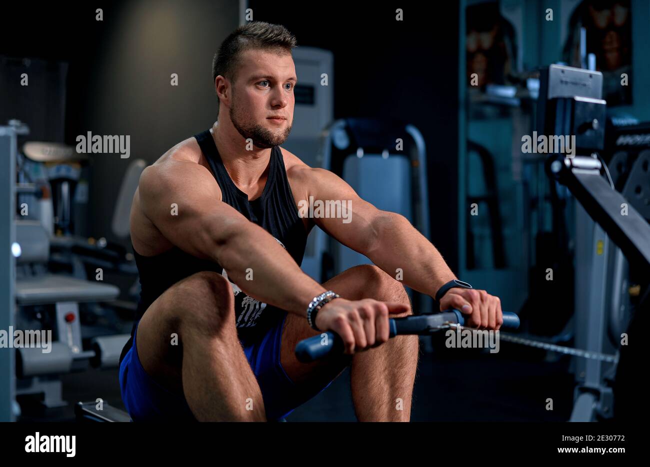 Side view portrait of man lifting arm hi-res stock photography and ...
