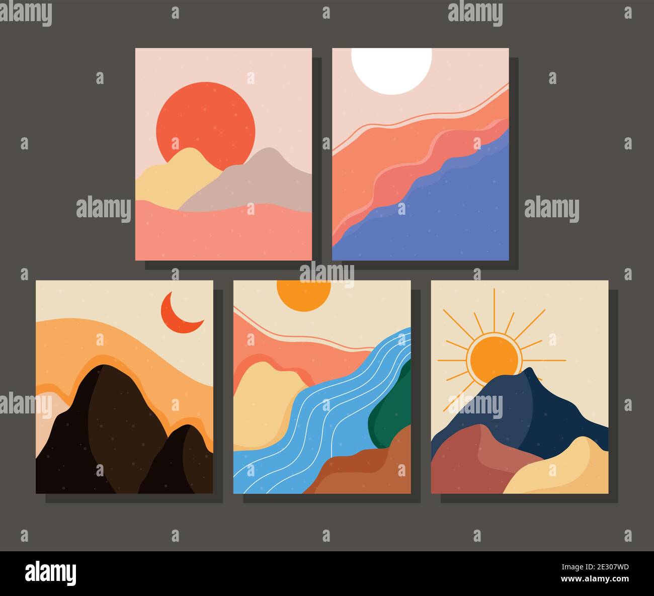 Landscapes wallpapers Stock Vector Images - Alamy