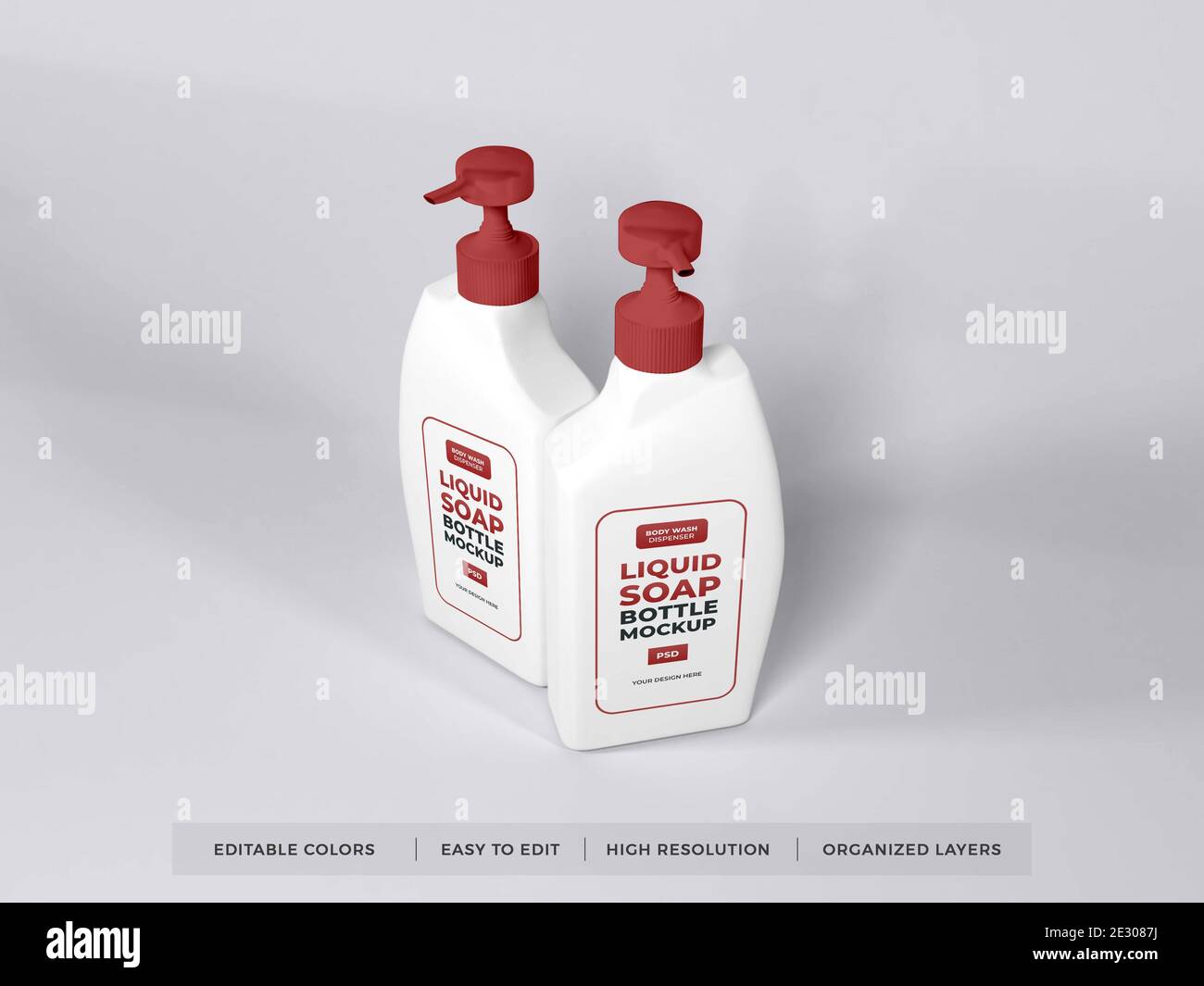Realistic Liquid Soap Bottle Packaging Mockup Stock Photo - Alamy
