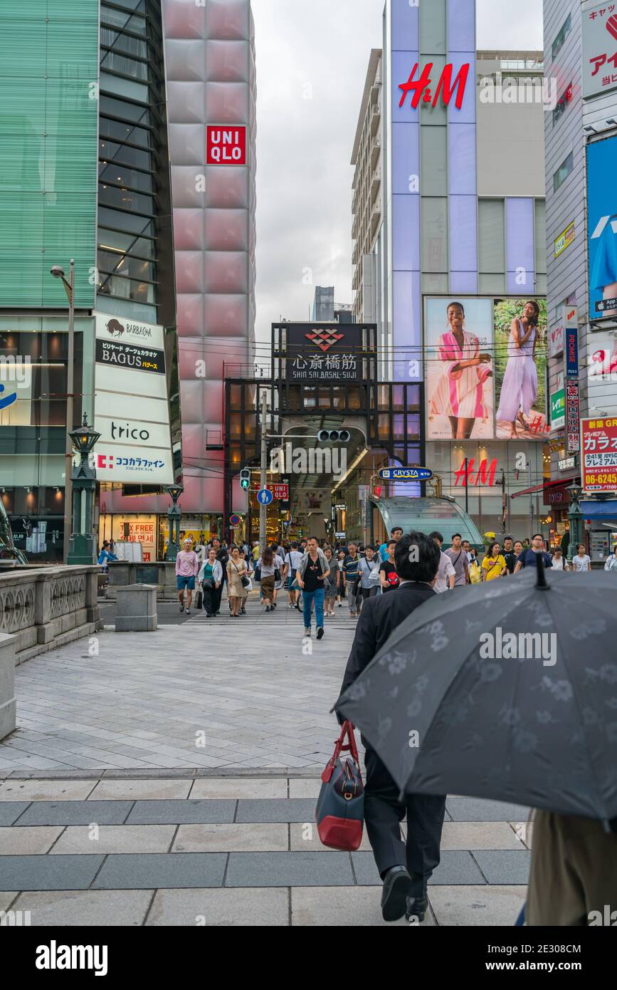 Shinsaibashi suji shopping street hi-res stock photography and images ...