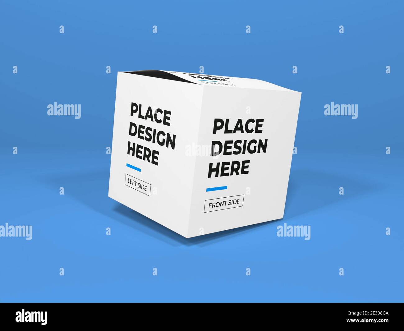 Box Packaging 3D Illustration Mockup Scene Stock Photo - Alamy