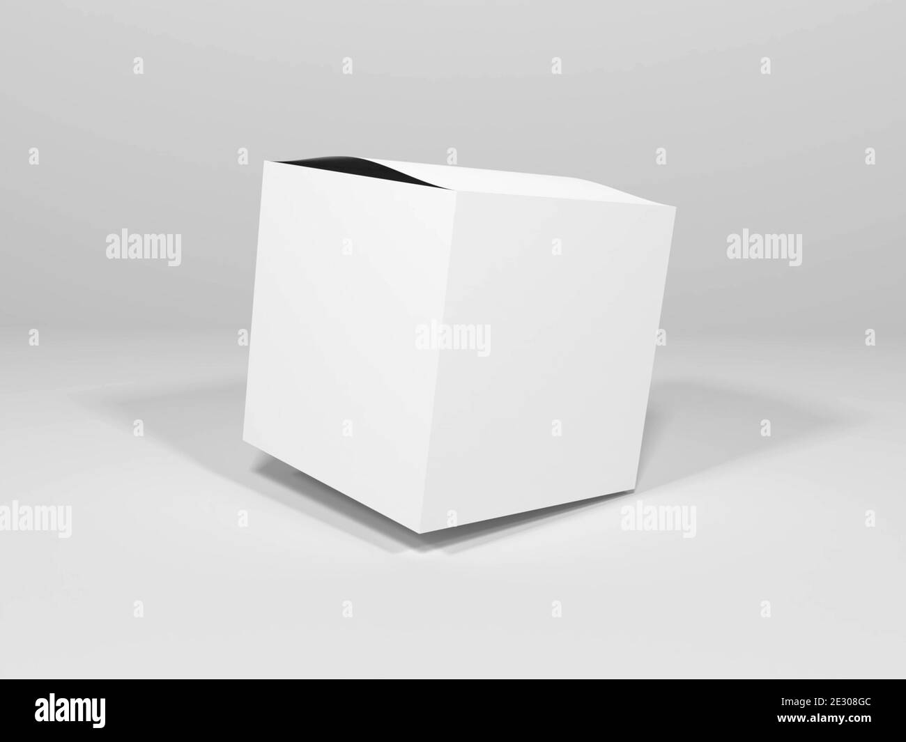 Box Packaging 3D Illustration Mockup Scene Stock Photo - Alamy