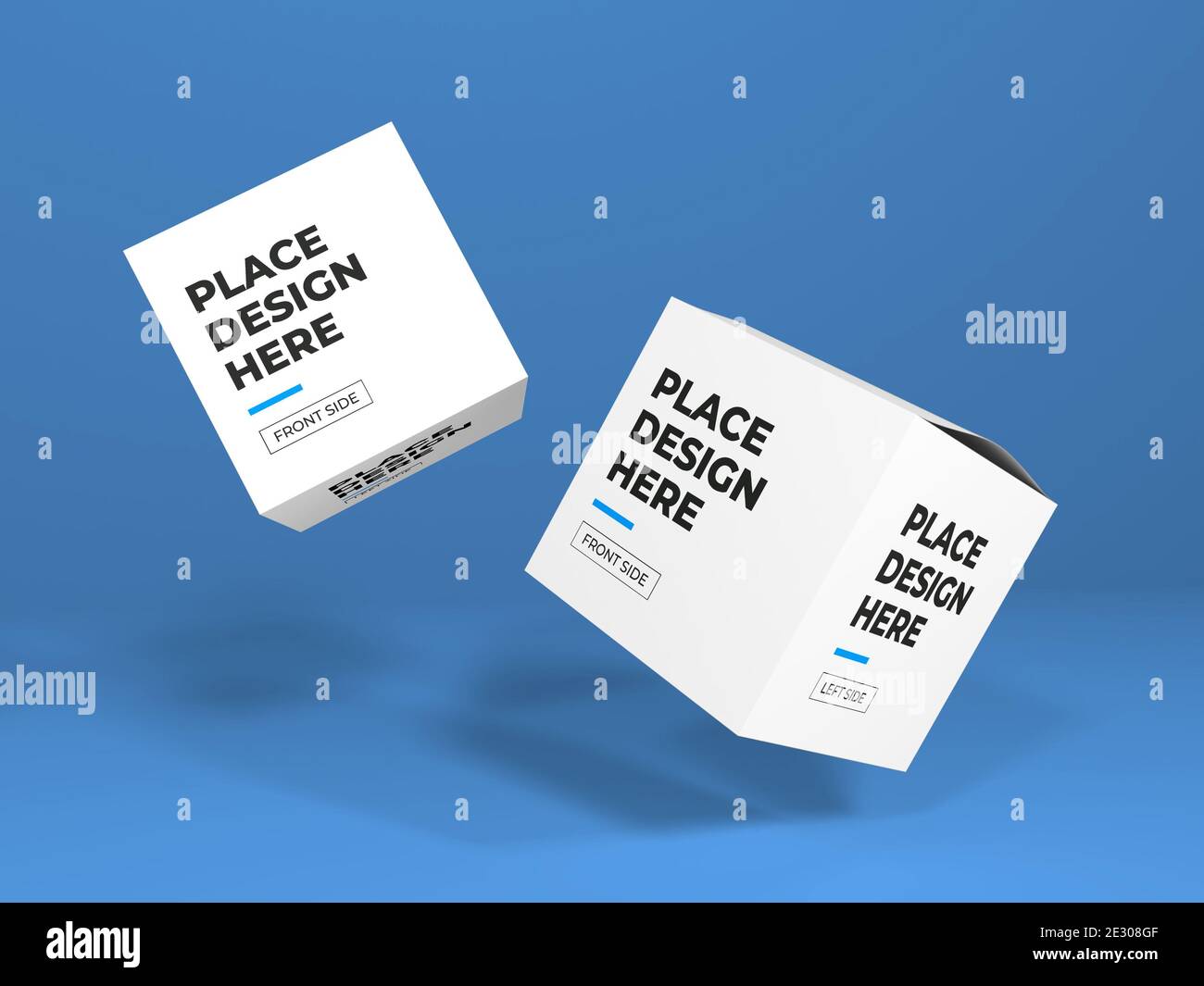 Box Packaging 3D Illustration Mockup Scene Stock Photo - Alamy