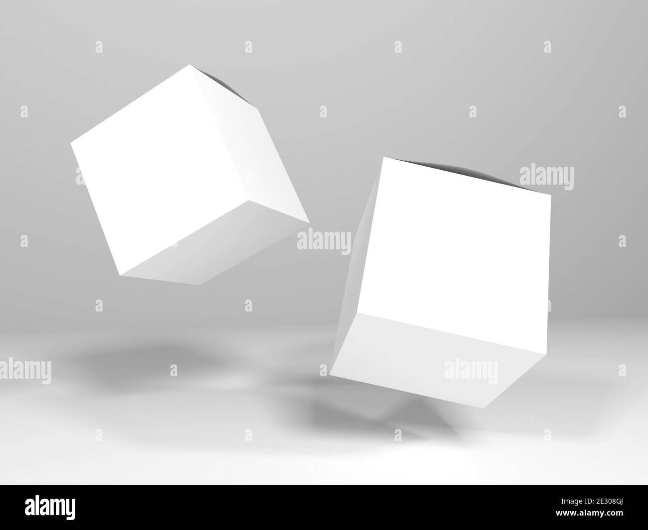 Box Packaging 3D Illustration Mockup Scene Stock Photo - Alamy