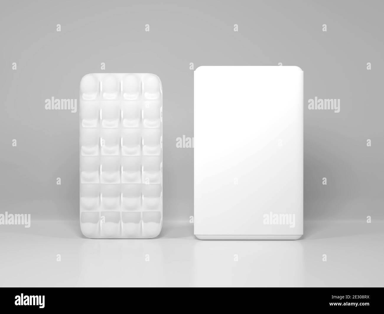 Realistic Chocolate Box Packaging Mockup Stock Photo - Alamy