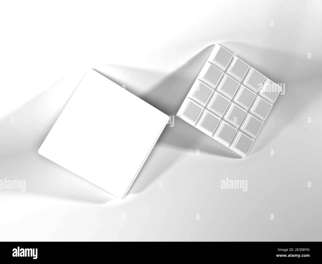 Realistic Chocolate Box Packaging Mockup Stock Photo - Alamy