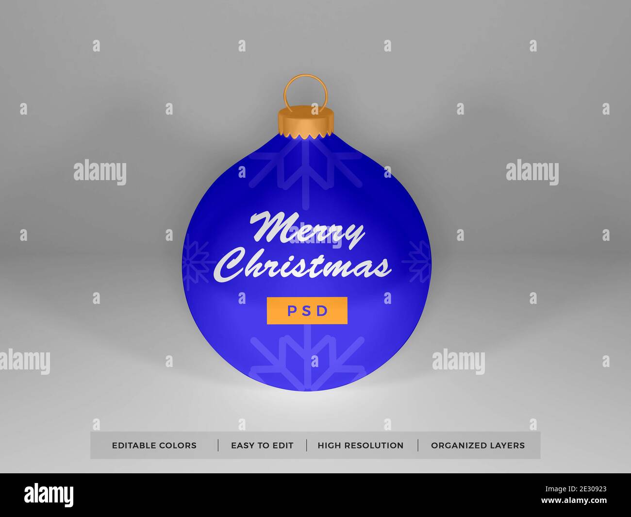 Christmas Bauble Ball Mockup Scene Stock Photo - Alamy