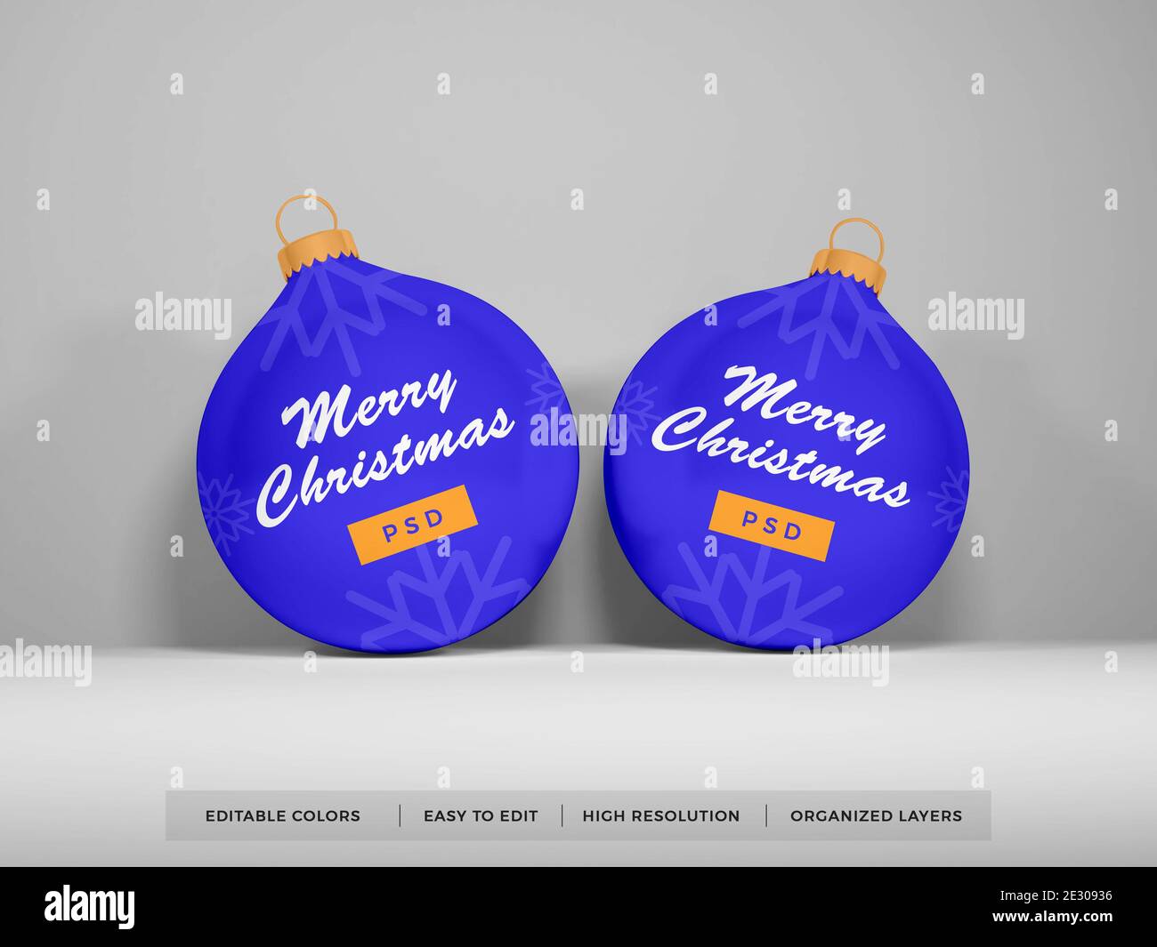 Christmas Bauble Ball Mockup Scene Stock Photo - Alamy