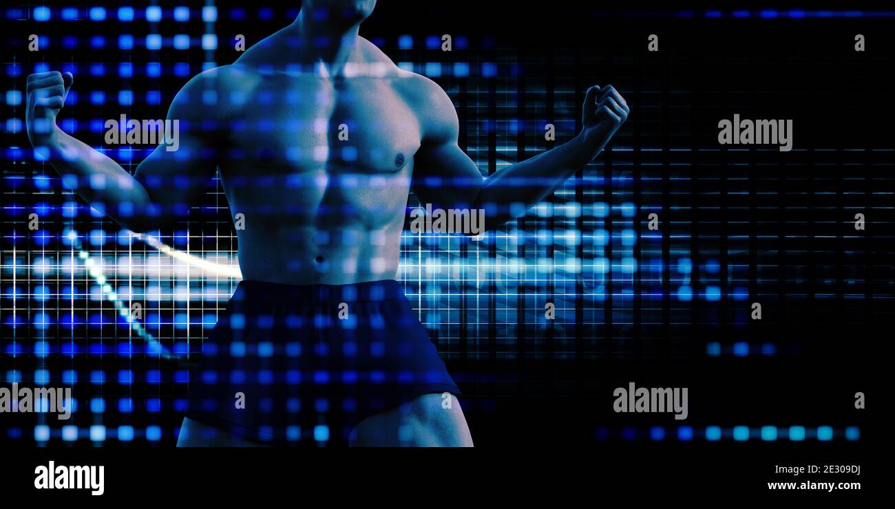 Virtual Fitness Trainer with Immersive Workout Technology Concept Stock ...