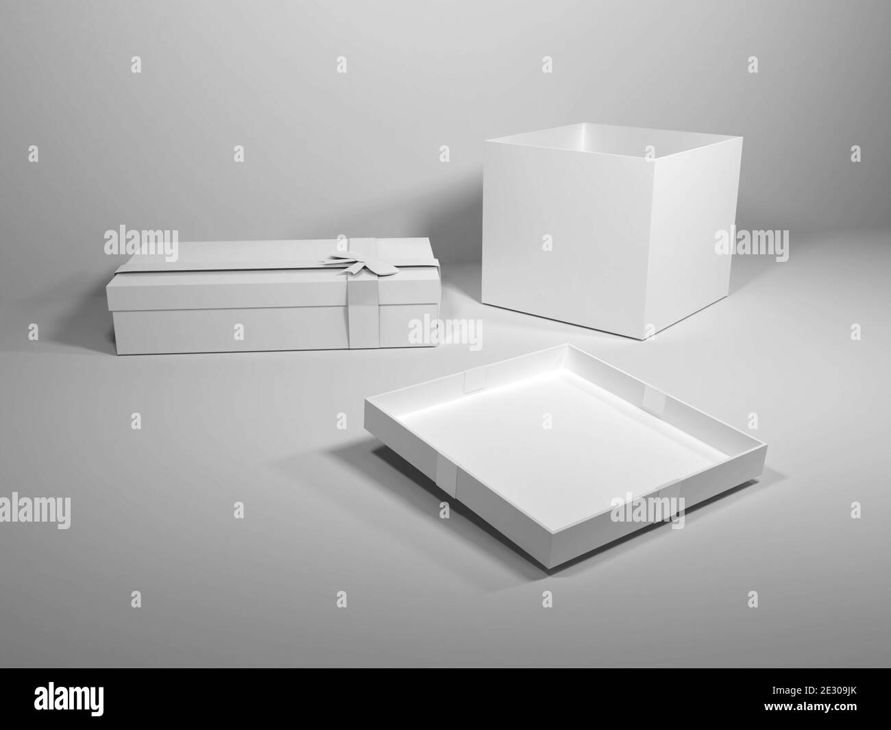 Christmas Gift Box 3D Illustration Mockup Scene Template Stock Photo ...