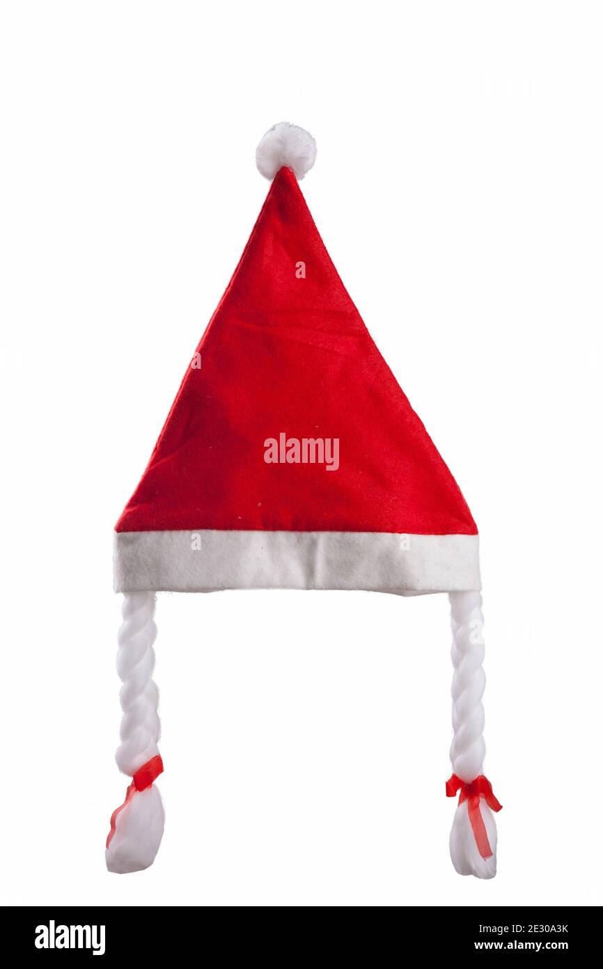 Santa hat,close-up On a white background high quality photo Stock Photo ...