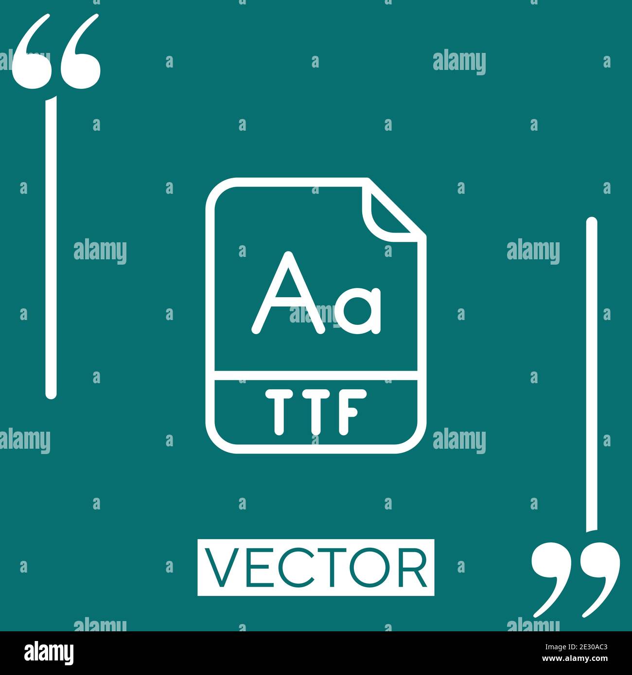 ttf Linear icon. Editable stroke line Stock Vector Image & Art - Alamy