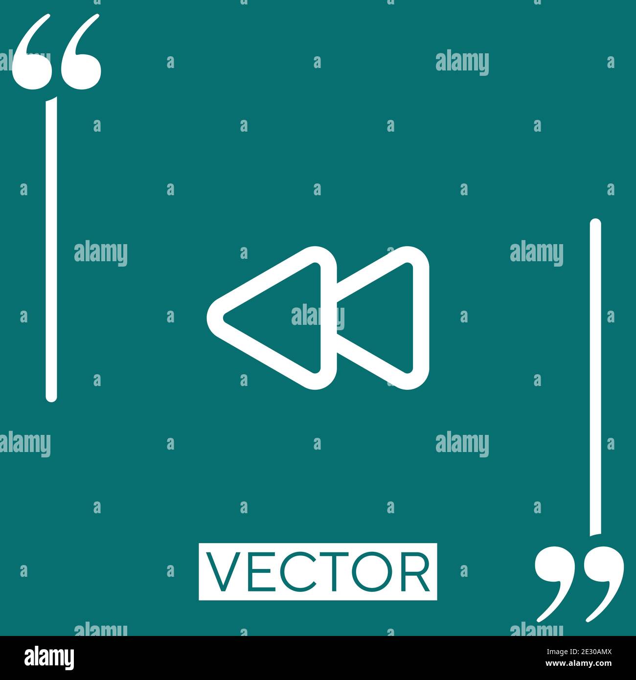 rewind double arrows outline Linear icon. Editable stroke line Stock ...