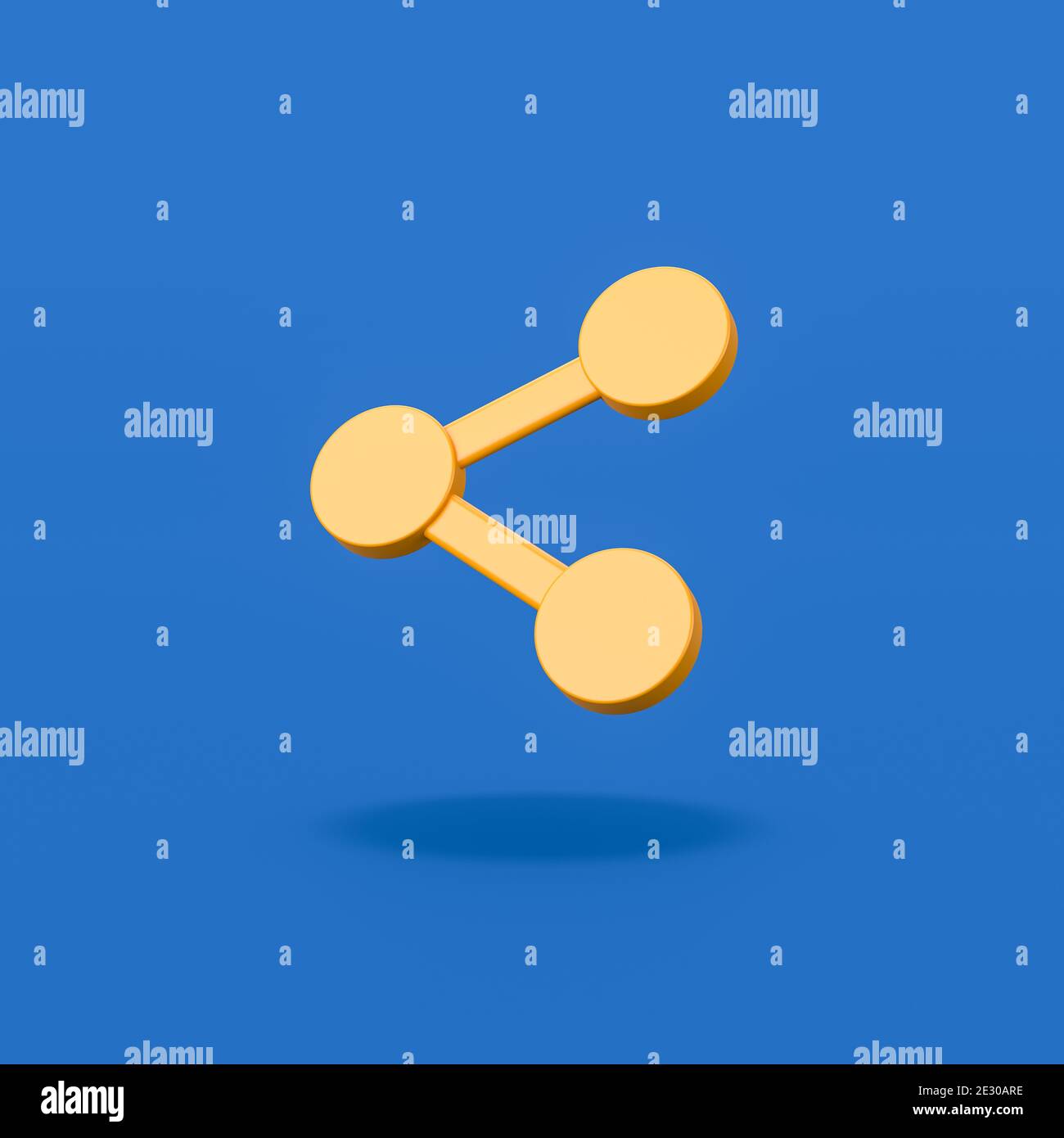 Share Symbol on Blue Background Stock Photo - Alamy