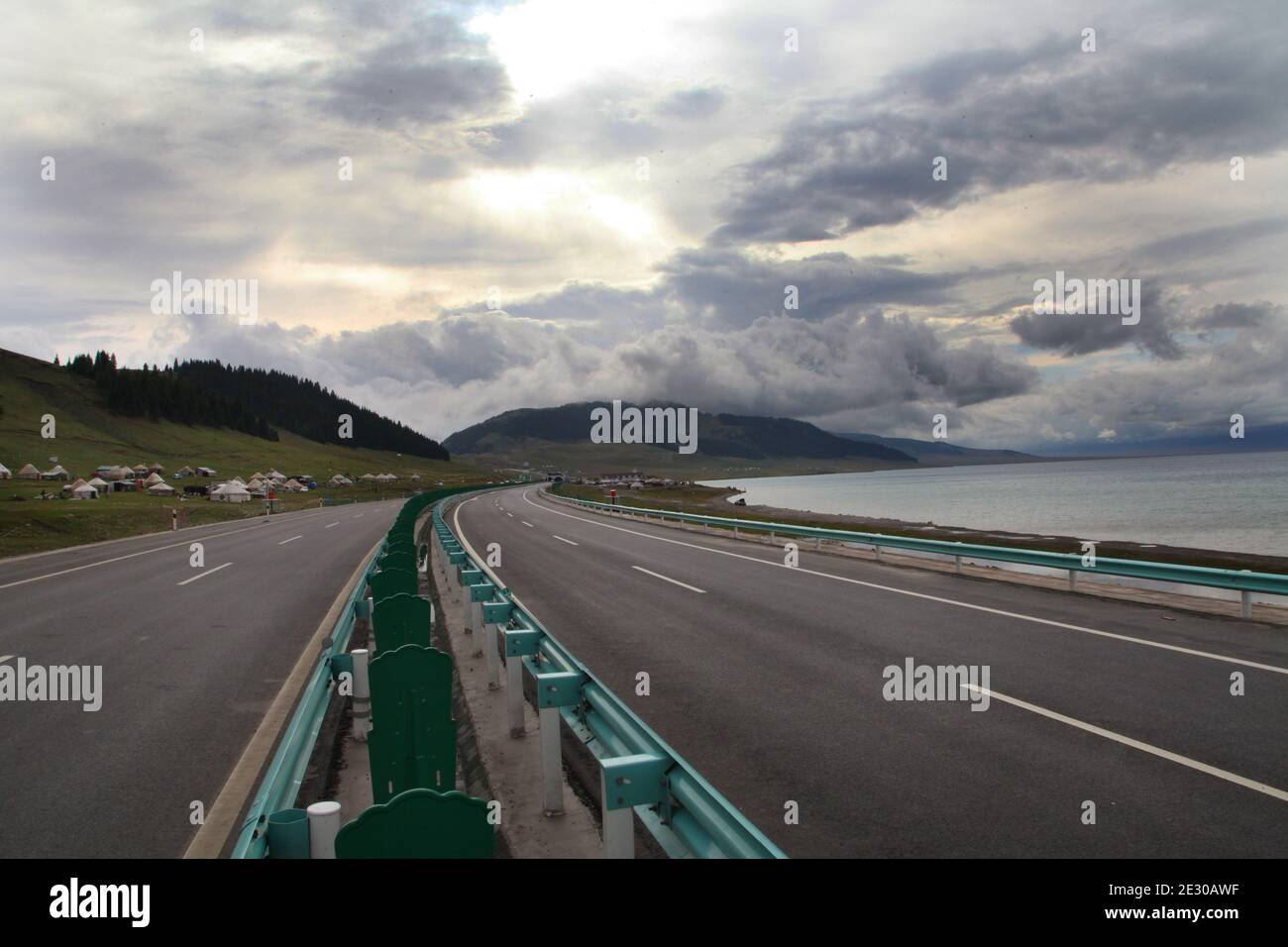 Portrait of A road China Xinjiang highway high quality photo Stock ...