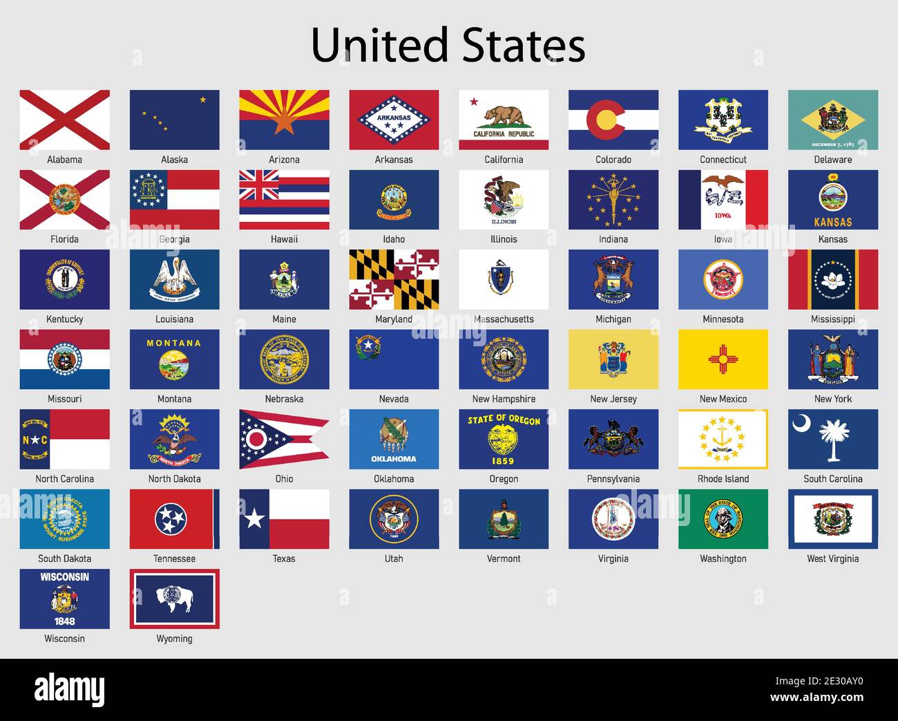 Set Flags of the states of USA , All United States regions flag ...
