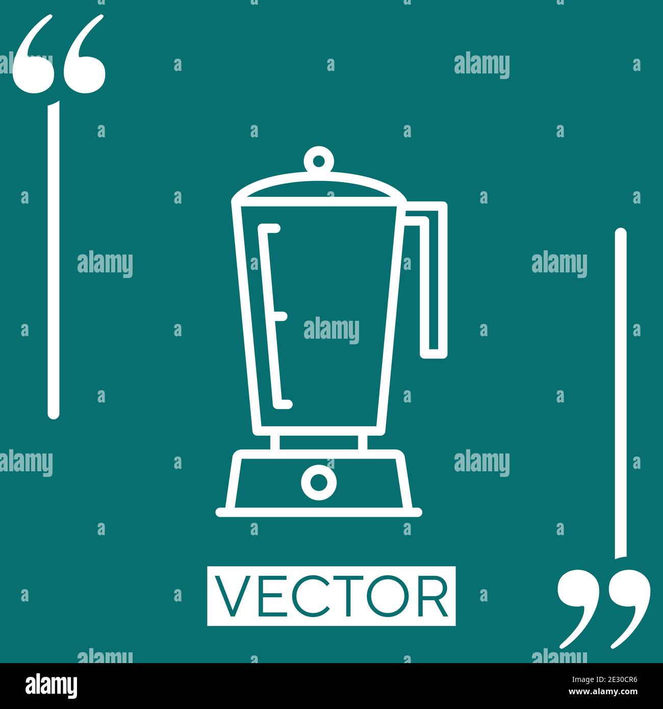 blender machine Linear icon. Editable stroke line Stock Vector Image ...