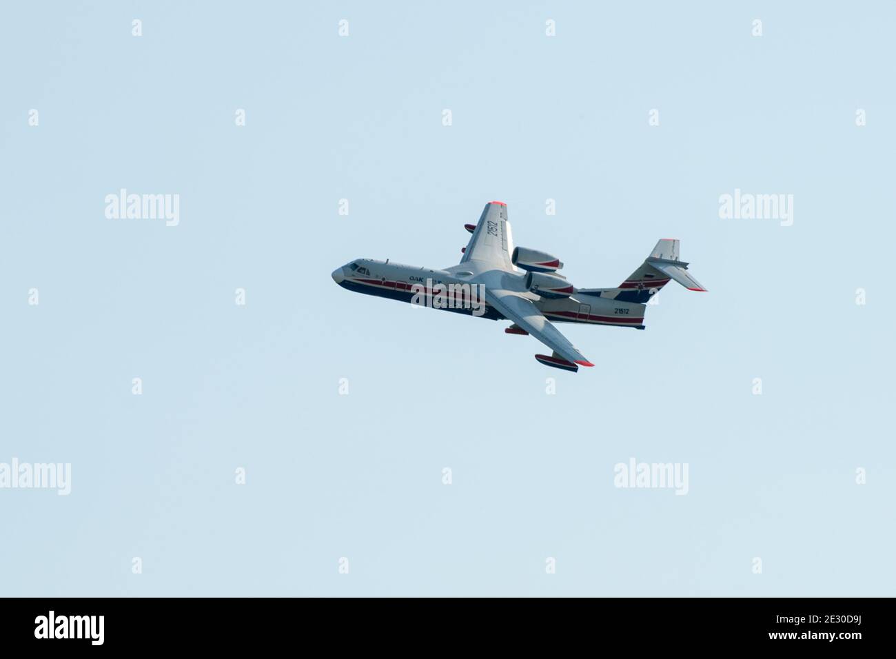 August 30, 2019. Zhukovsky, Russia. Multipurpose amphibious aircraft ...