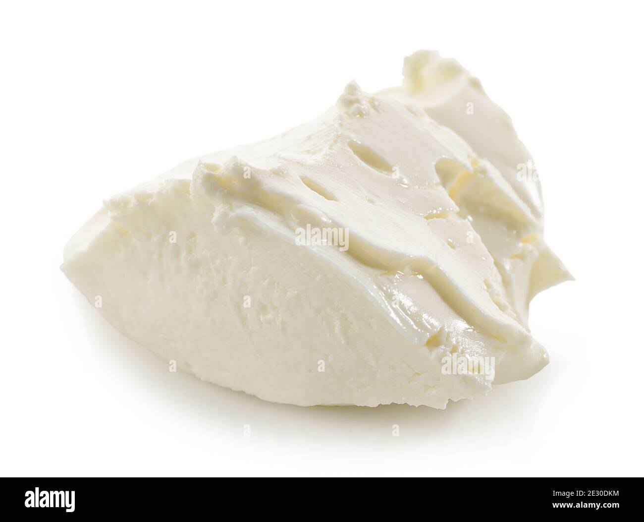 piece of cream cheese isolated on white background Stock Photo - Alamy
