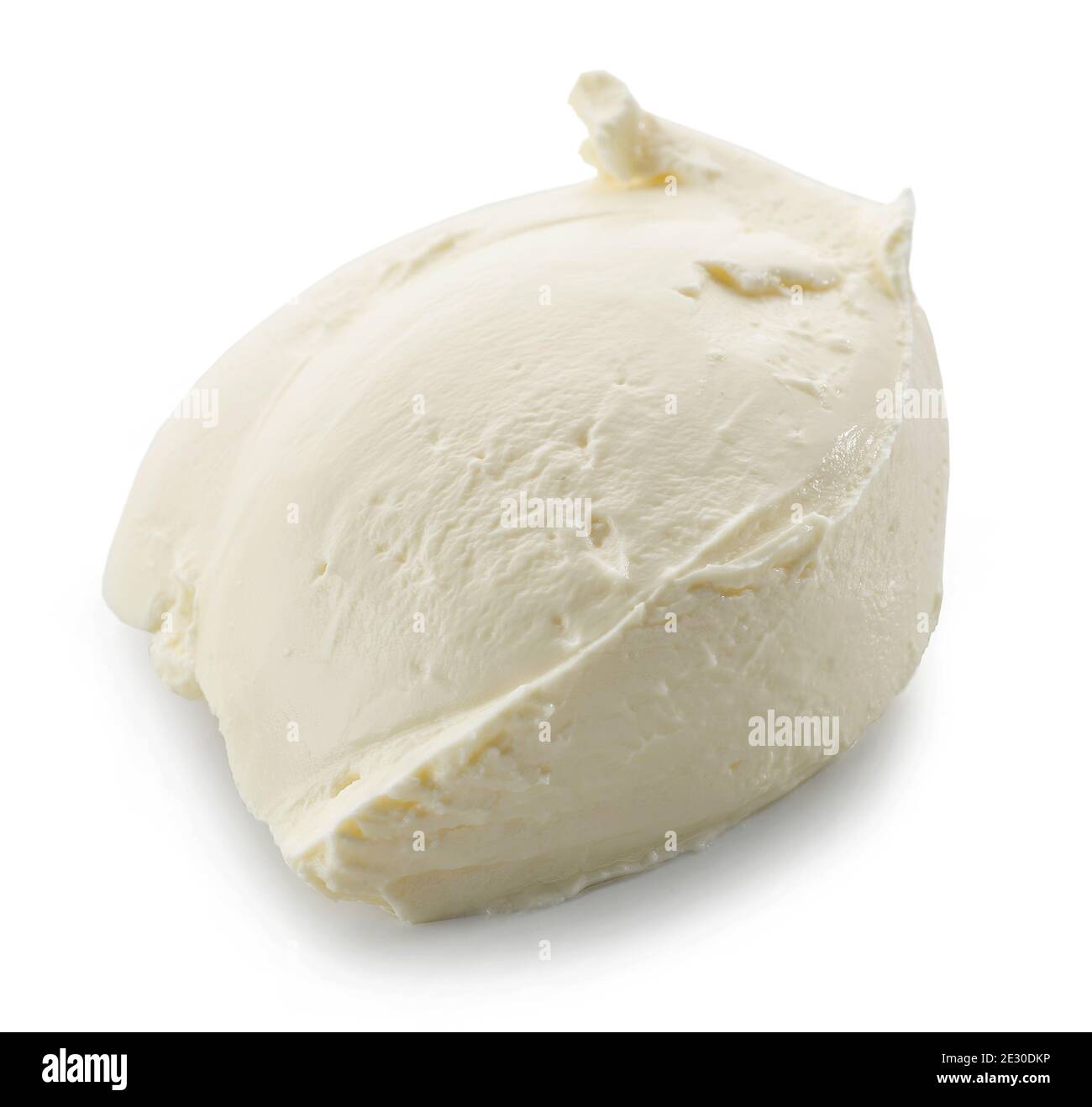 piece of cream cheese isolated on white background Stock Photo - Alamy