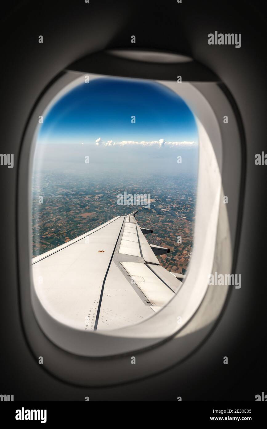 Airplane over field sky air vehicle hi-res stock photography and images ...