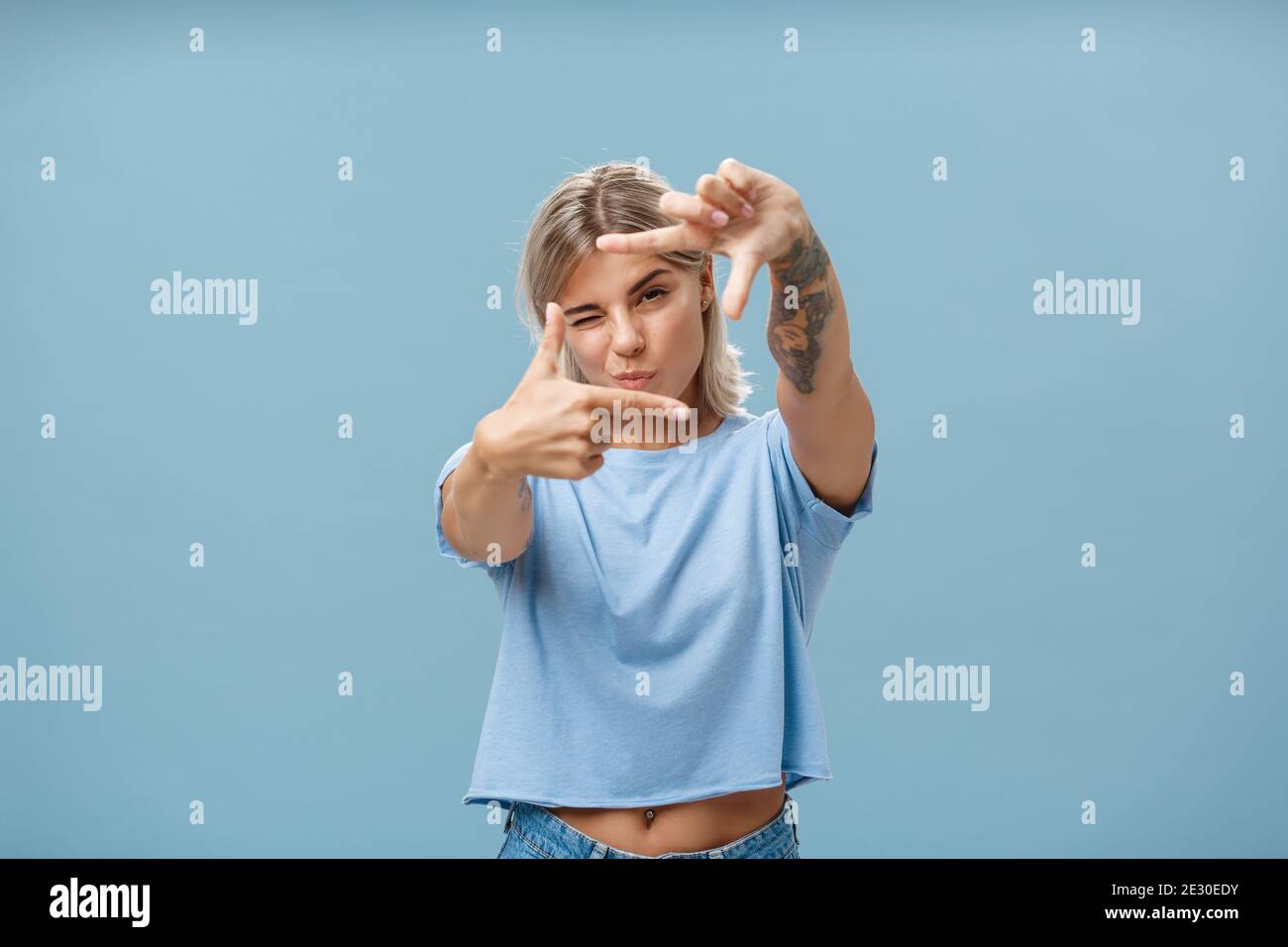 Closing One Eye High Resolution Stock Photography and Images - Alamy